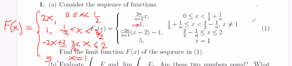 Solved real analysisFrom the sequence of functions above. | Chegg.com