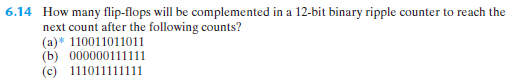 Solved 5.14 How many flip-flops will be complemented in a | Chegg.com