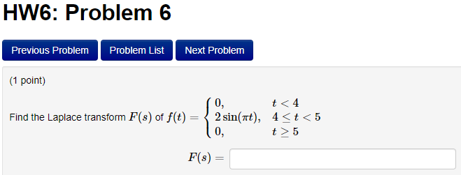 Solved HW6: Problem 5 Previous Problem Problem List Next | Chegg.com