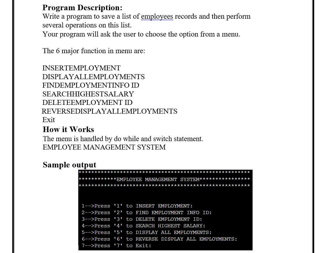 Solved Program Description: Write a program to save a list | Chegg.com