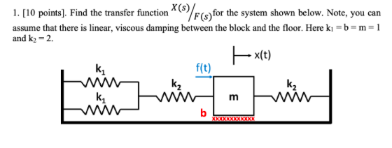 Solved assume that there is linear, viscous damping between | Chegg.com