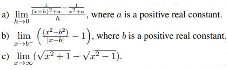 Solved Evaluate each of the following limits, justifying | Chegg.com
