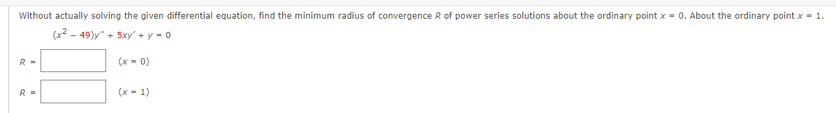 Solved Without actually solving the given differential | Chegg.com