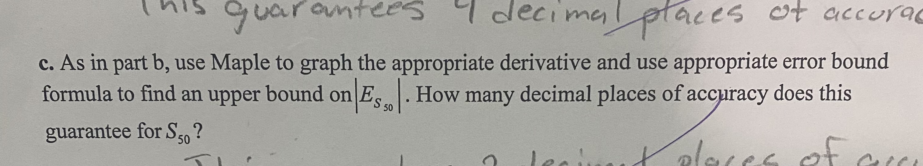 Solved C As In Part B Use Maple To Graph The Appropriate 