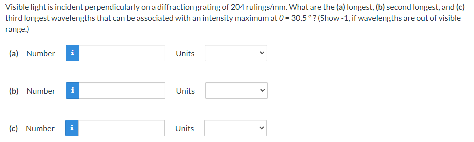 Solved Visible light is incident perpendicularly on a | Chegg.com
