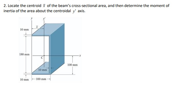 Solved Locate the centroid x of the beam’s cross-sectional | Chegg.com