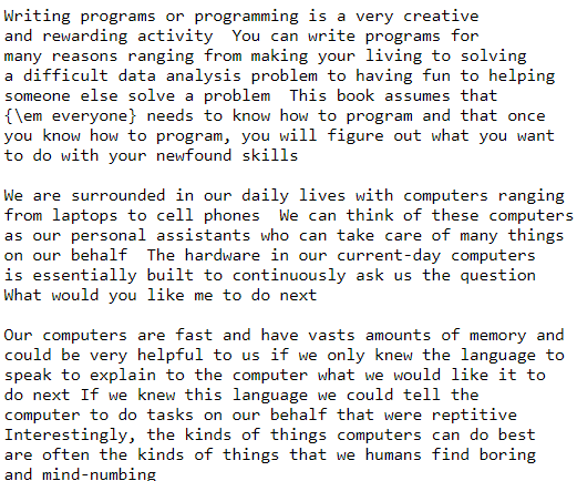 Solved Writing programs or programming is a very creative | Chegg.com