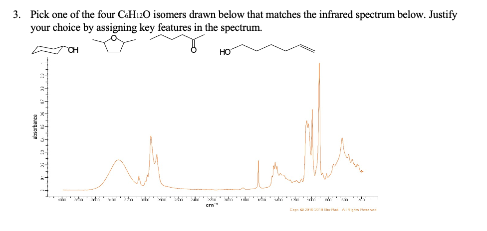 Solved 3. Pick one of the four C6H120 isomers drawn below | Chegg.com