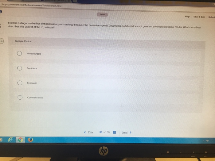 Solved https//newconnect.m Help Seve &Exit Submi Syphills is | Chegg.com