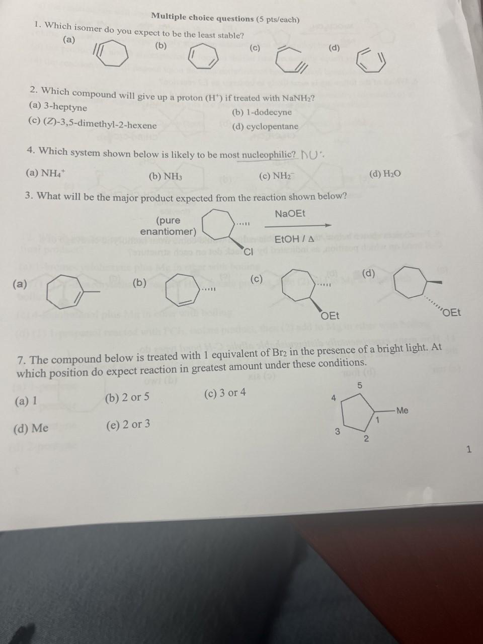 Solved Multiple choice questions ( 5pts/each ) 1. Which | Chegg.com