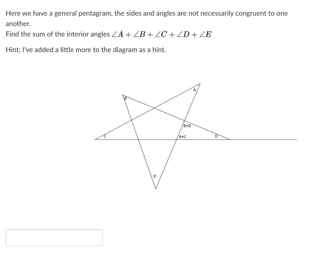 Solved Here we have a general pentagram, the sides and | Chegg.com