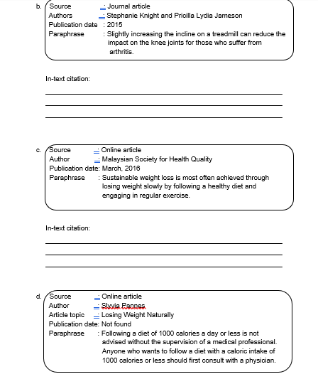 b. Source Authors Publication date Paraphrase Journal | Chegg.com
