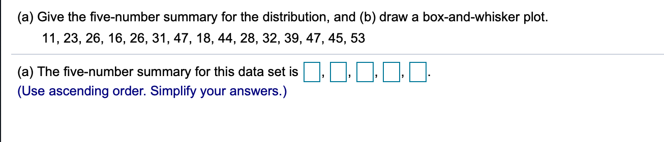 Solved (a) Give the five-number summary for the | Chegg.com