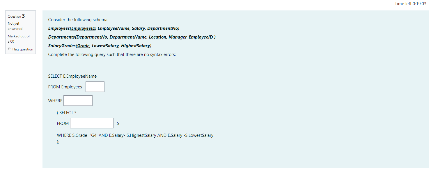 Solved Consider the following schema. Employees(EmployeelD | Chegg.com
