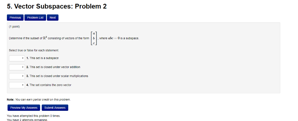 Solved Determine if the subset of R3R3 consisting of vectors | Chegg.com