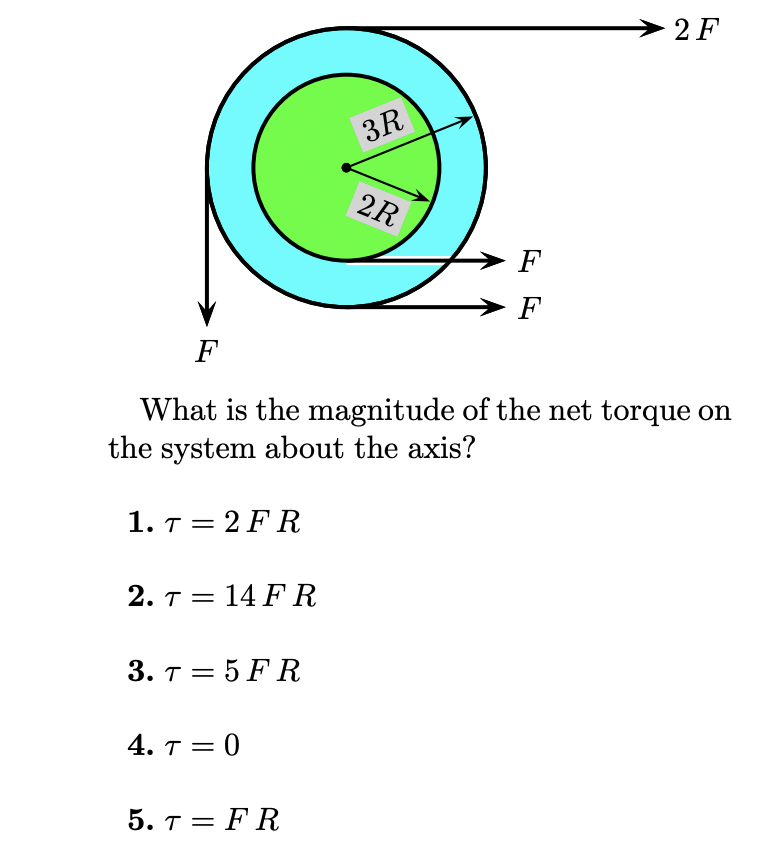 Solved What is the magnitude of the net torque on the system | Chegg.com