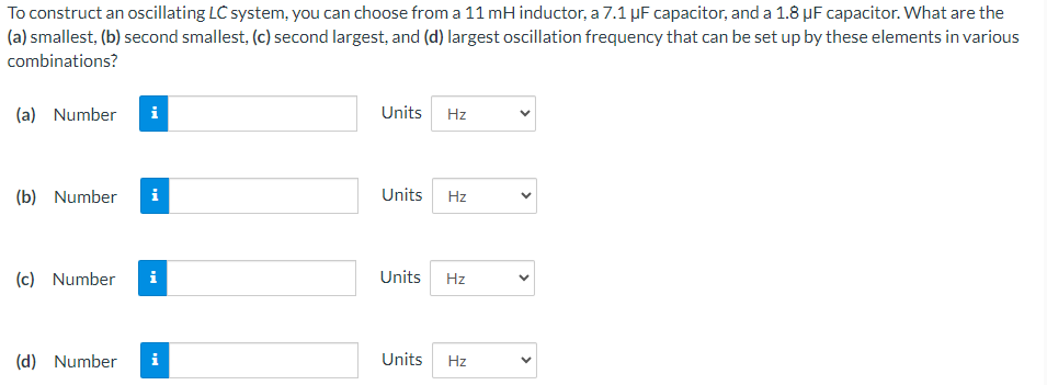 Solved To construct an oscillating LC ﻿system, you can | Chegg.com