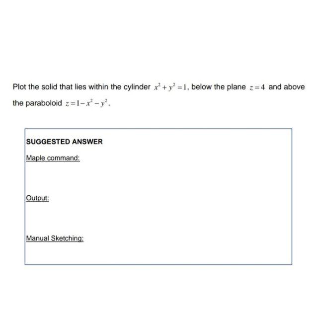 Solved Solve Problem Using Maple Solve Problem Using Maple 