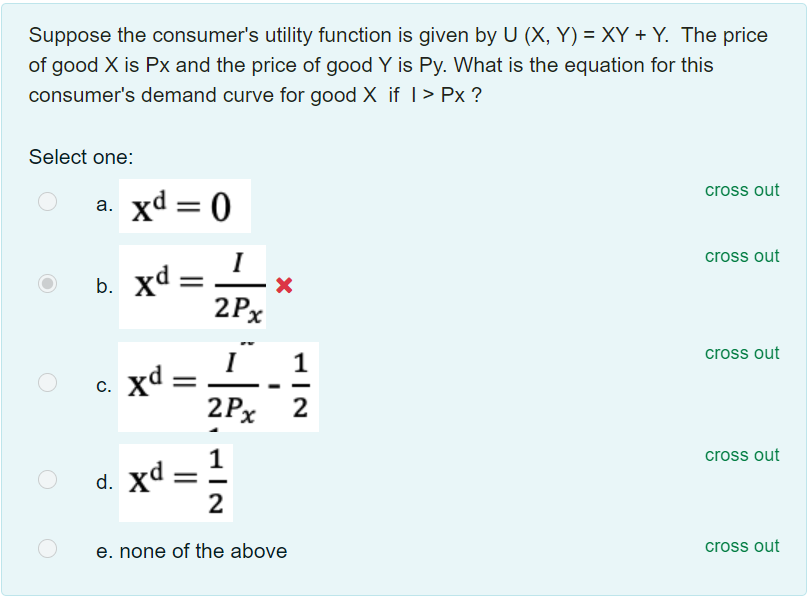 Solved Suppose the consumer's utility function is given by U | Chegg.com