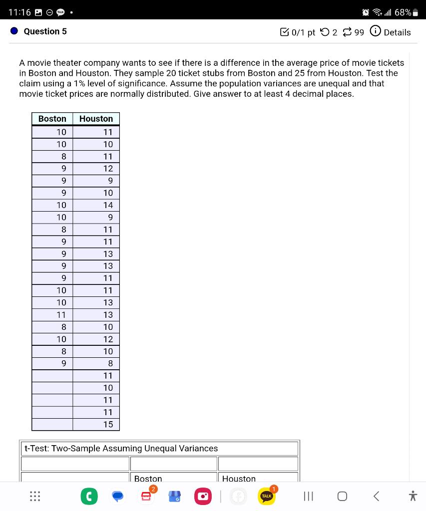 Solved A movie theater company wants to see if there is a | Chegg.com
