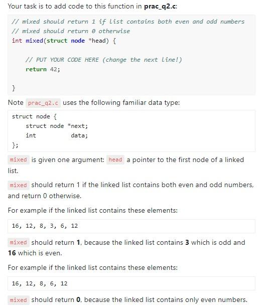 Solved Your task is to add code to this function in | Chegg.com