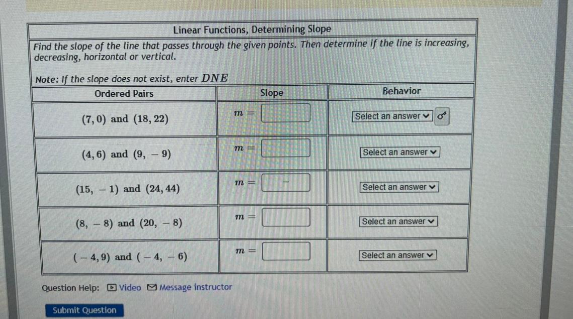 Solved Question Help: Video Message instructor | Chegg.com