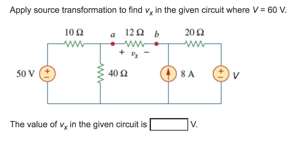 Solved Apply source transformation to find Vy in the given | Chegg.com