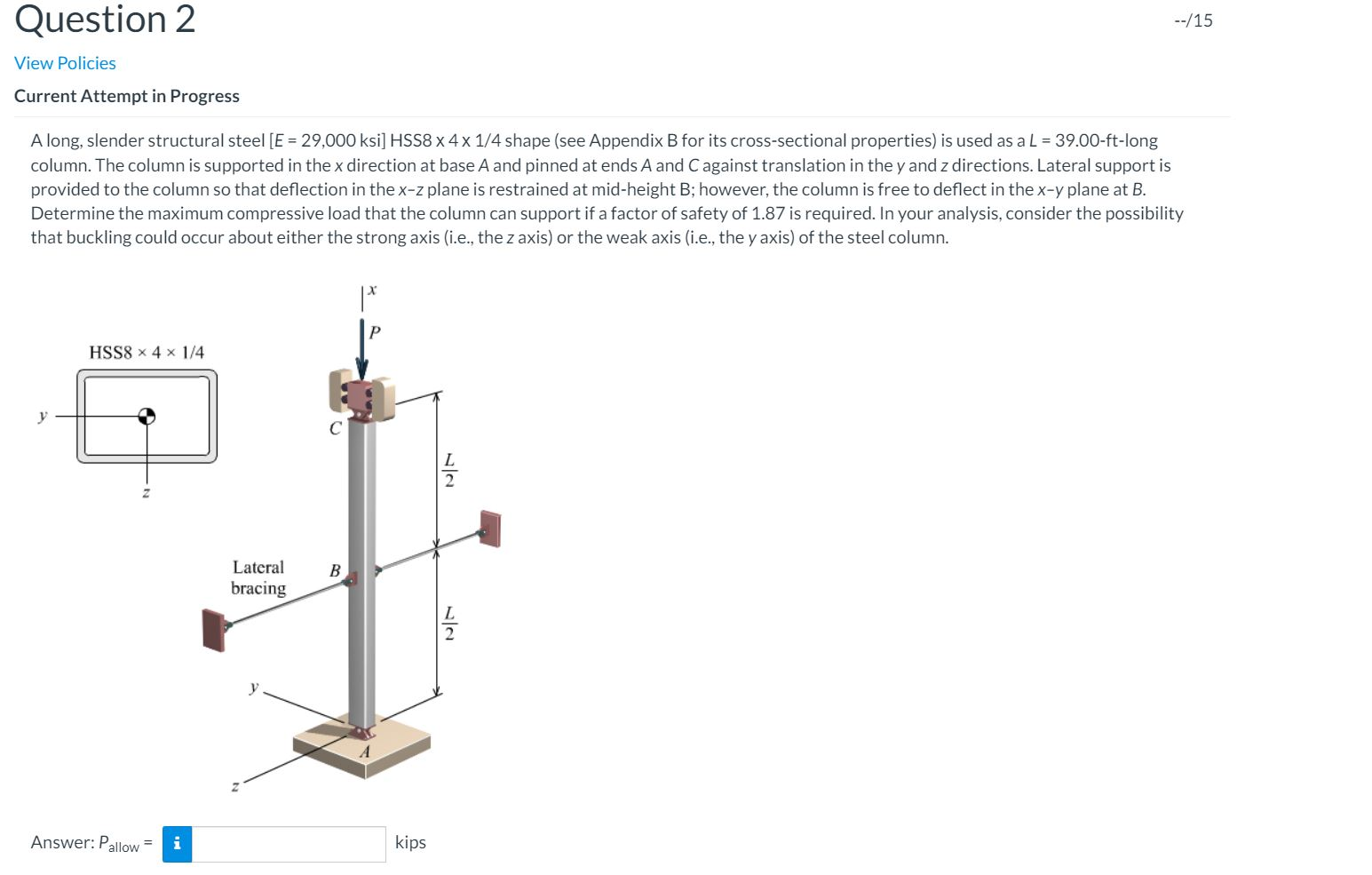 Solved Question 2 --/15 View Policies Current Attempt in | Chegg.com