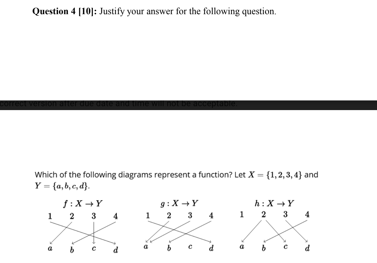 Solved Question 4 [10]: Justify your answer for the | Chegg.com