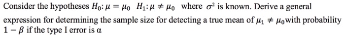 Solved Consider the hypotheses H_0: mu = mu_0 H_1: mu | Chegg.com