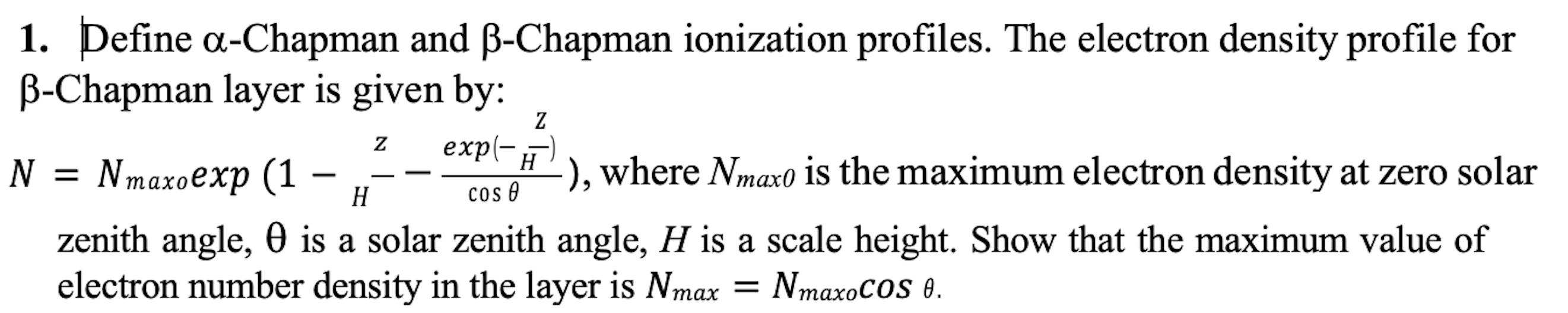 Solved Z Z 1 Define A Chapman And B Chapman Ionization