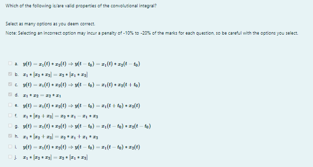 Solved Which of the following is/are valid properties of the | Chegg.com