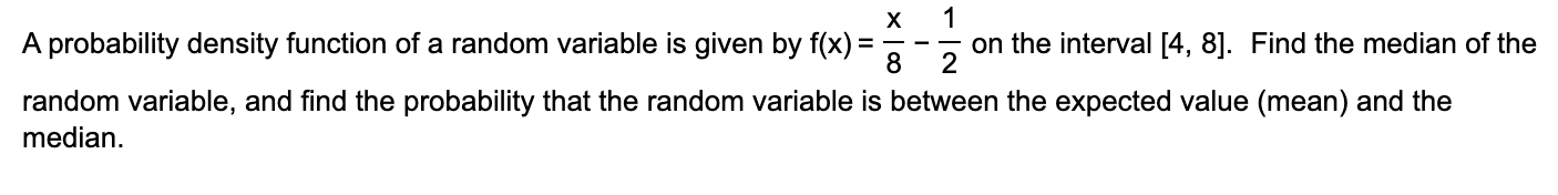 Solved A probability density function of a random variable | Chegg.com