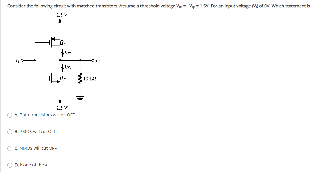 Solved Consider the following circuit with matched | Chegg.com