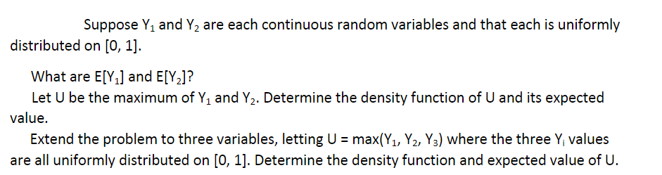 Solved Suppose Y1 And Y2 Are Each Continuous Random 