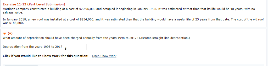 Solved Exercise 11-13 (Part Level Submission) Martinez | Chegg.com