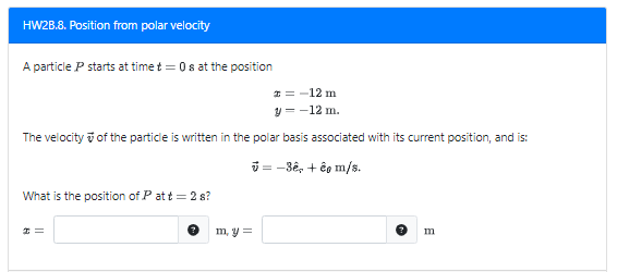 Solved A particle P starts at time t=0 s at the position | Chegg.com
