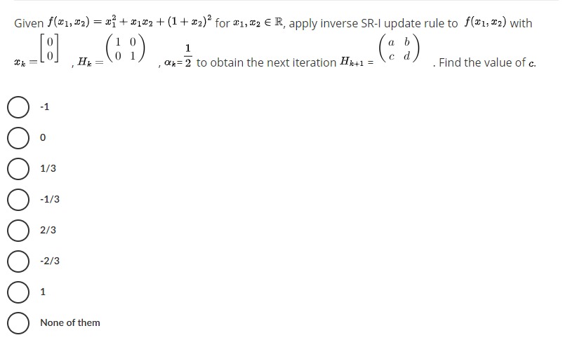 Solved Given f(x1,x2)=x12+x1x2+(1+x2)2 for x1,x2∈R, apply | Chegg.com