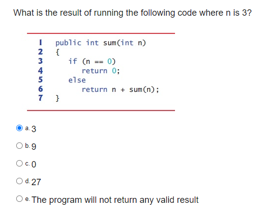 Solved What is the result of running the following code | Chegg.com