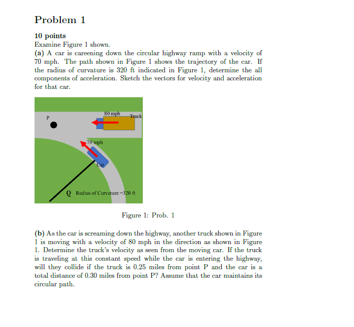 Solved Problem 1 10 points Examine Figure 1 shown. (a) A car | Chegg.com