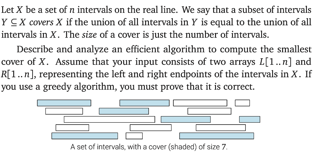 Solved Let X be a set of n intervals on the real line. We | Chegg.com