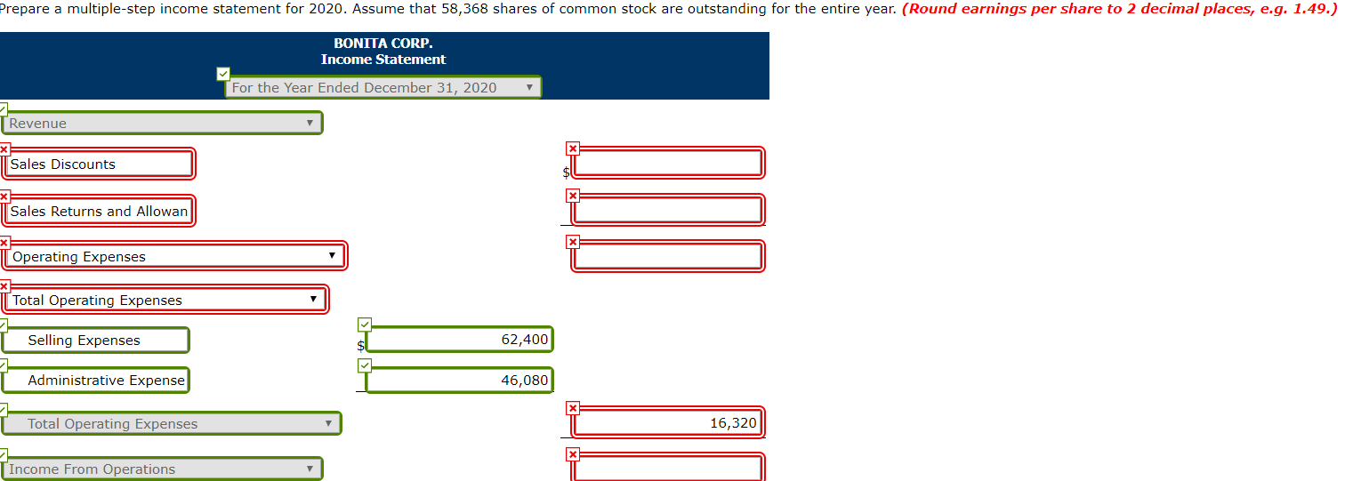 Solved Exercise 4-09 (Part Level Submission) Presented below | Chegg.com