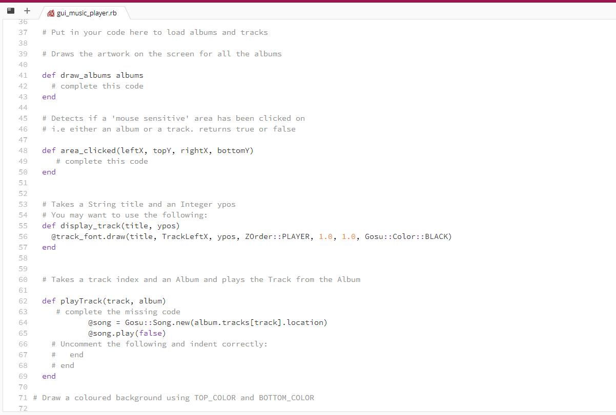 Solved This task requires the ruby programming | Chegg.com