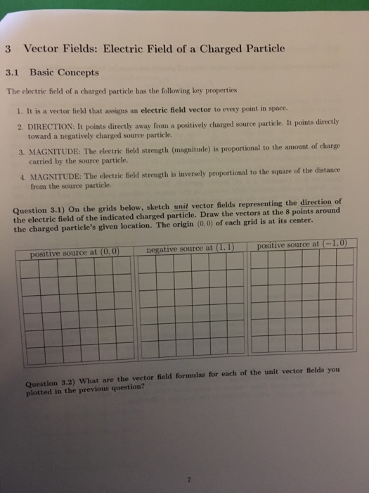 Solved 2 Vector Fields Activity: Calculation and | Chegg.com