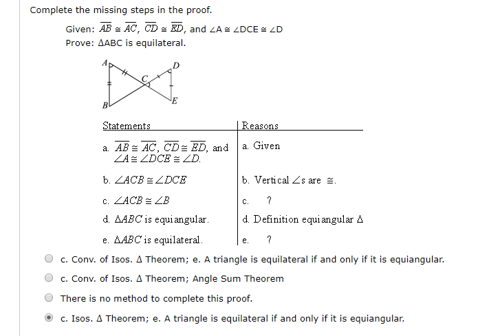 Solved Complete the missing steps in the proof. Given : AB | Chegg.com