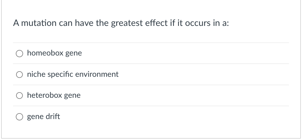 Solved A mutation can have the greatest effect if it occurs | Chegg.com