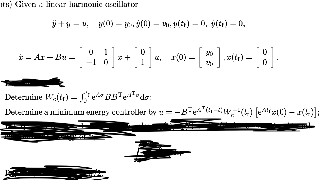 Solved ts) Given a linear harmonic oscillator | Chegg.com