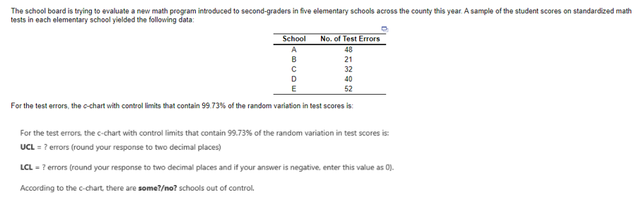 Solved The school board is trying to evaluate a new math | Chegg.com