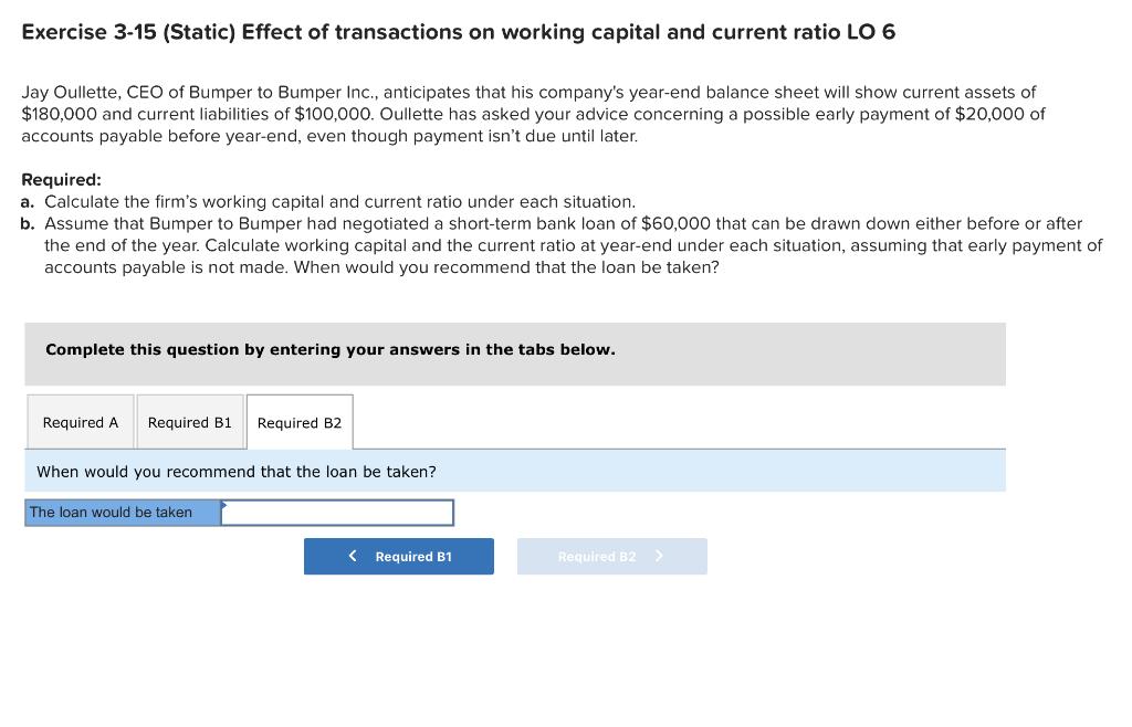 Solved Exercise 3-15 (Static) Effect of transactions on | Chegg.com