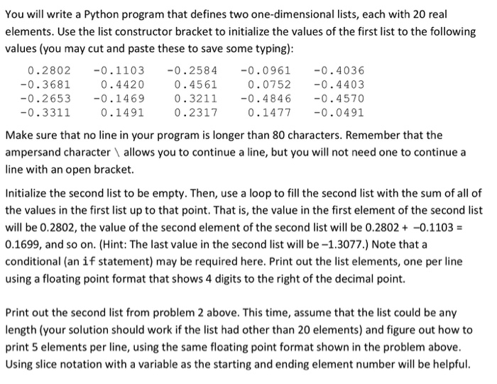 Solved You Will Write A Python Program That Defines Two